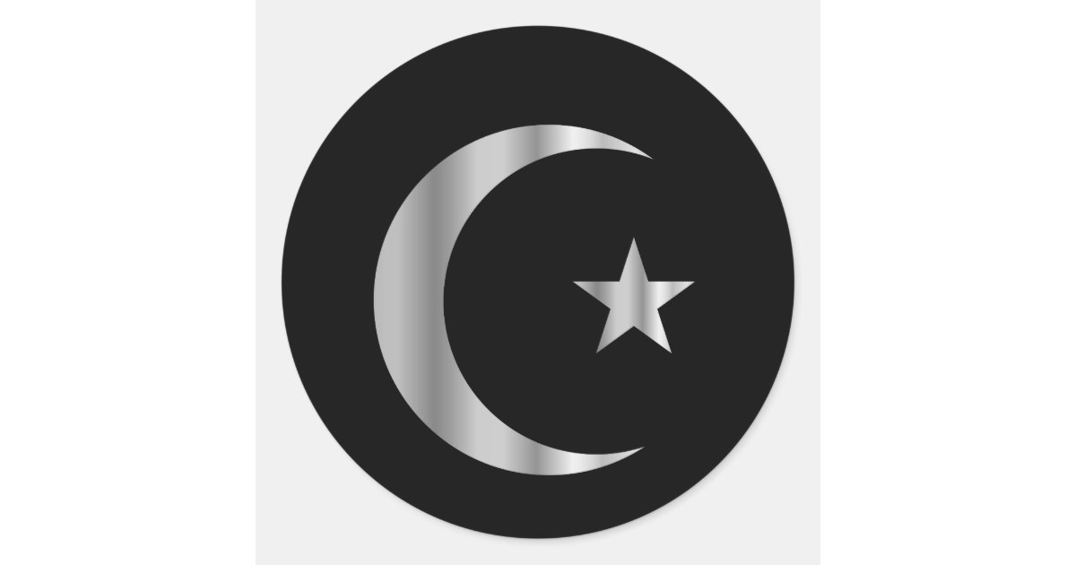 Symbool van de islam ronde sticker | Zazzle.nl