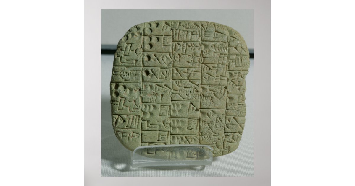 Tablet met cuneiform script poster | Zazzle.nl