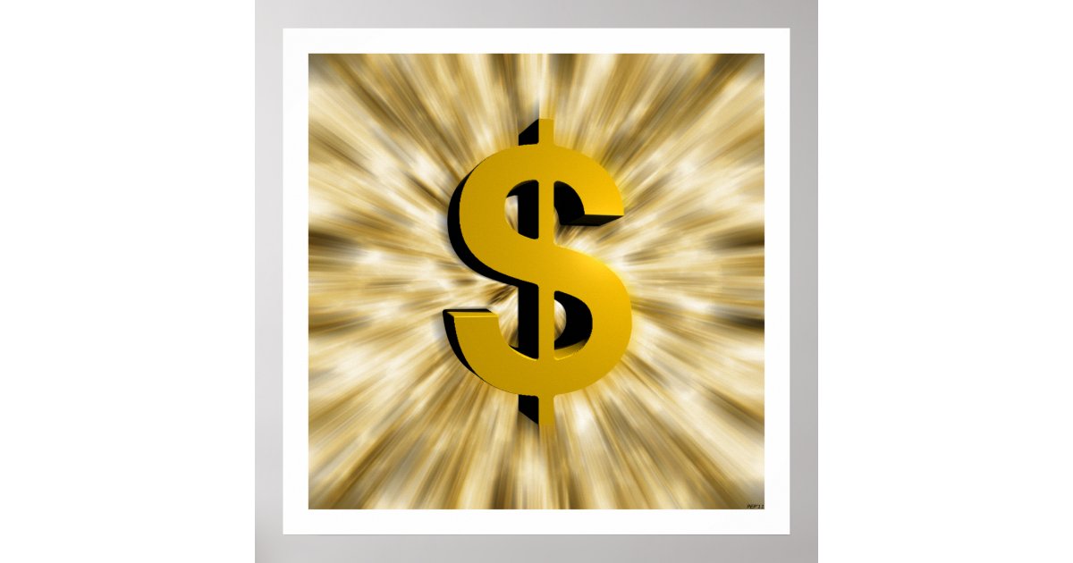 teken van geld poster | Zazzle.nl