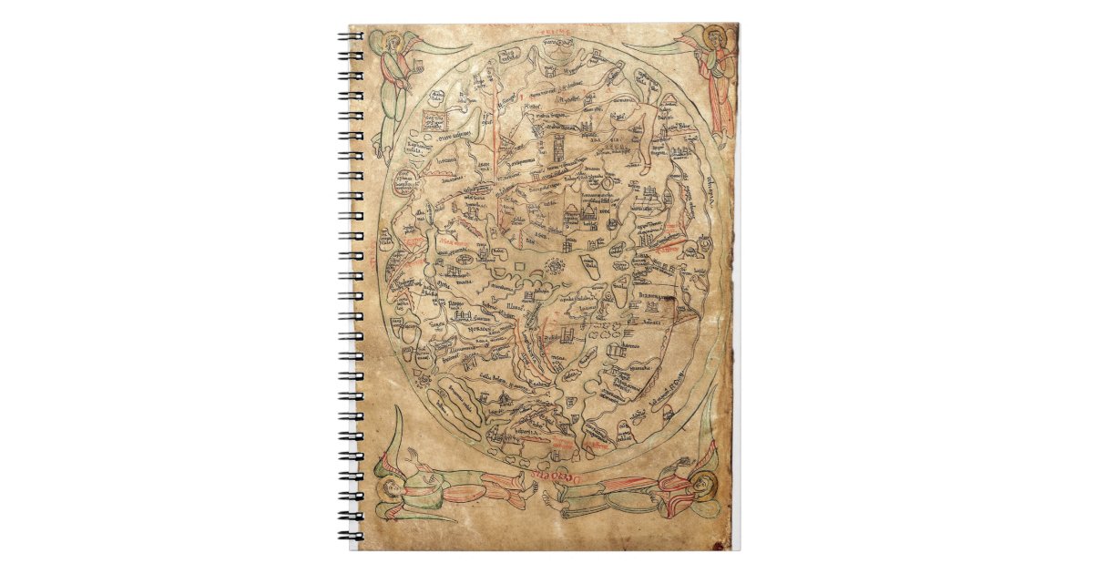 The Sawley Map Imago Mundi Honorius Augustodunensi Notitieboek | Zazzle.nl