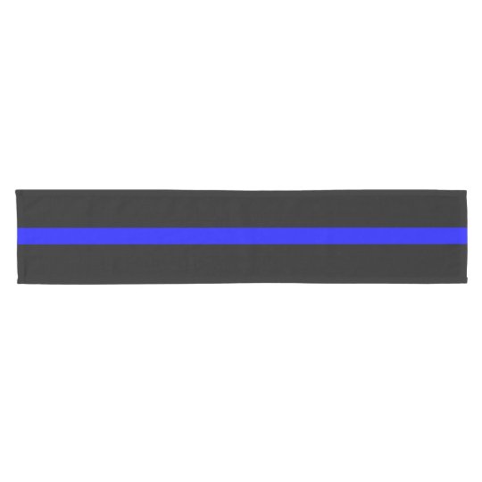 Thin Blue Line Symbolisch Memorial op een Korte Tafelloper | Zazzle.nl