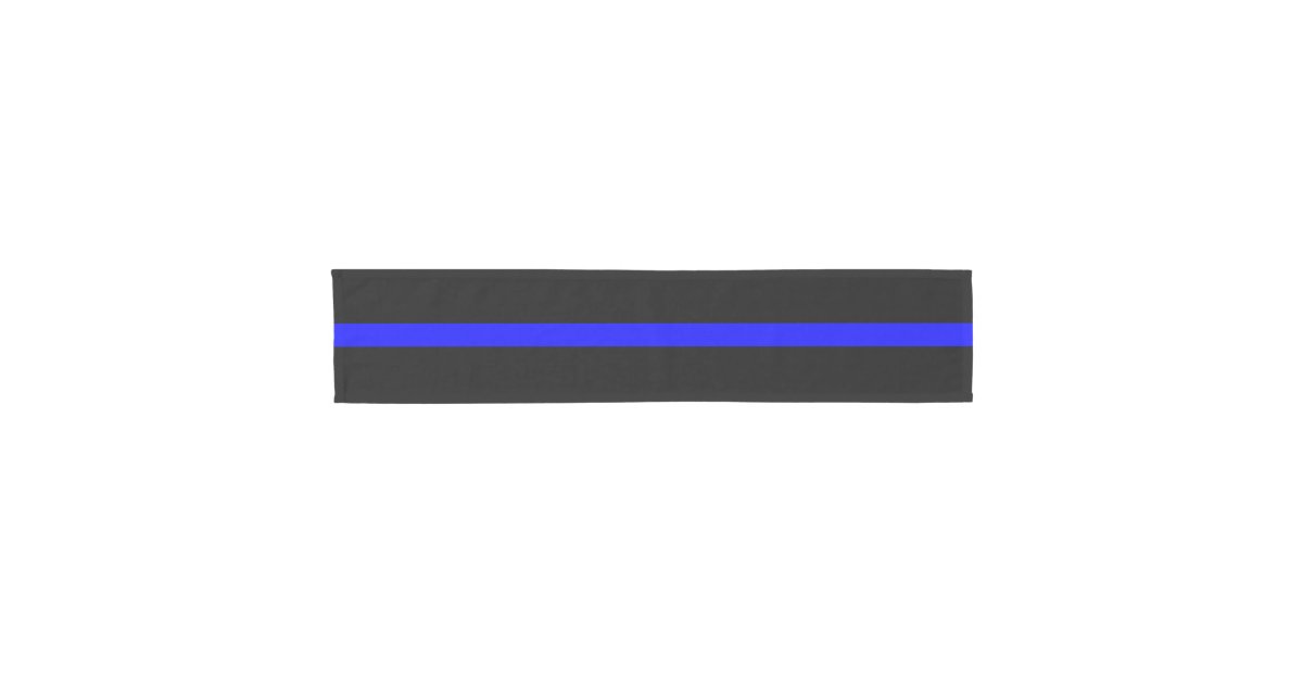 Thin Blue Line Symbolisch Memorial op een Korte Tafelloper | Zazzle.nl