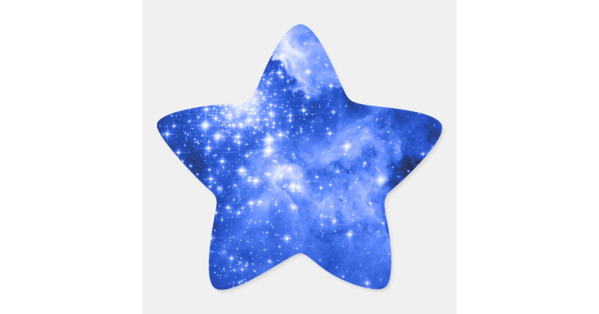 Ultramarine Blue Stars Ster Sticker | Zazzle.nl
