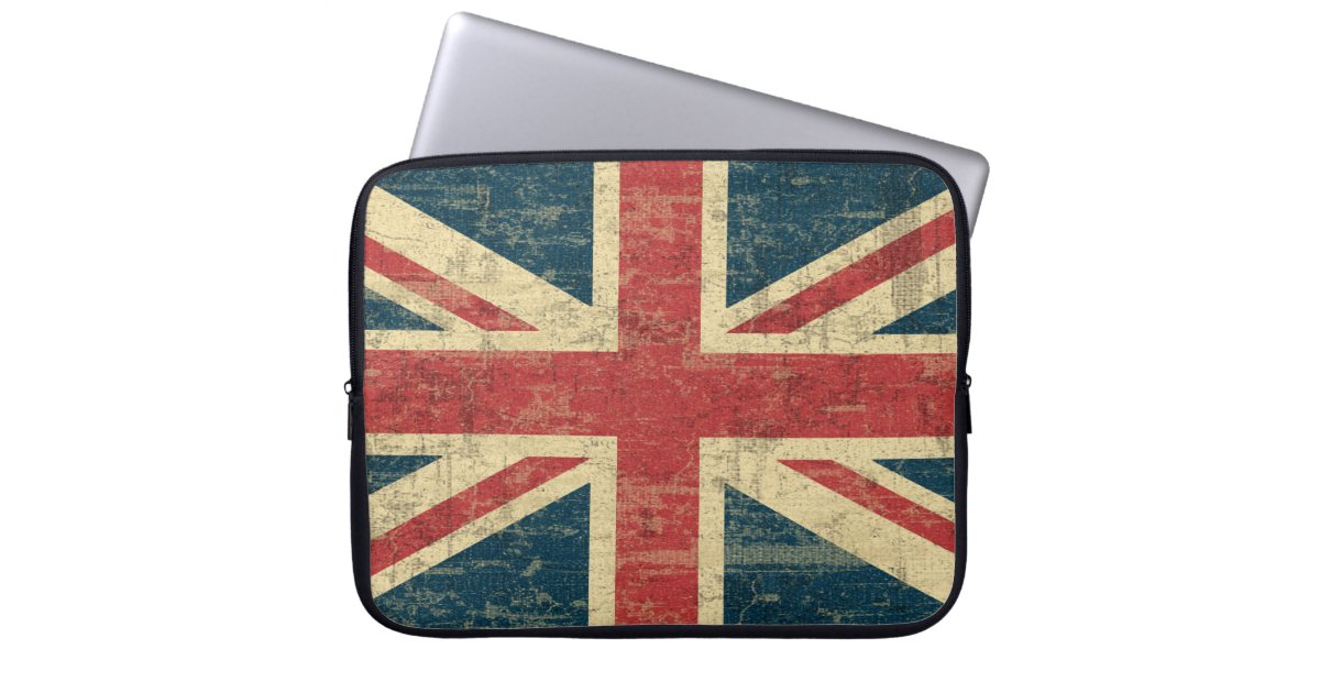 Union Jack Distress Laptop Sleeve | Zazzle.nl