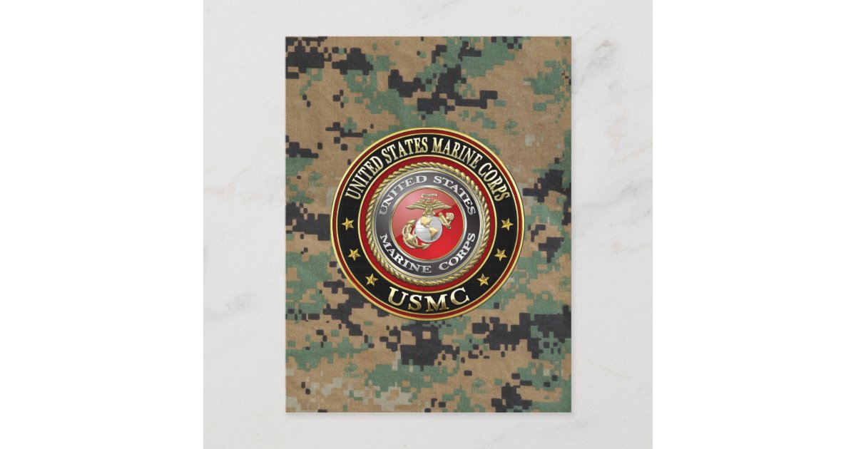 USMC Emblem [Special Edition] [3D] Briefkaart | Zazzle.nl
