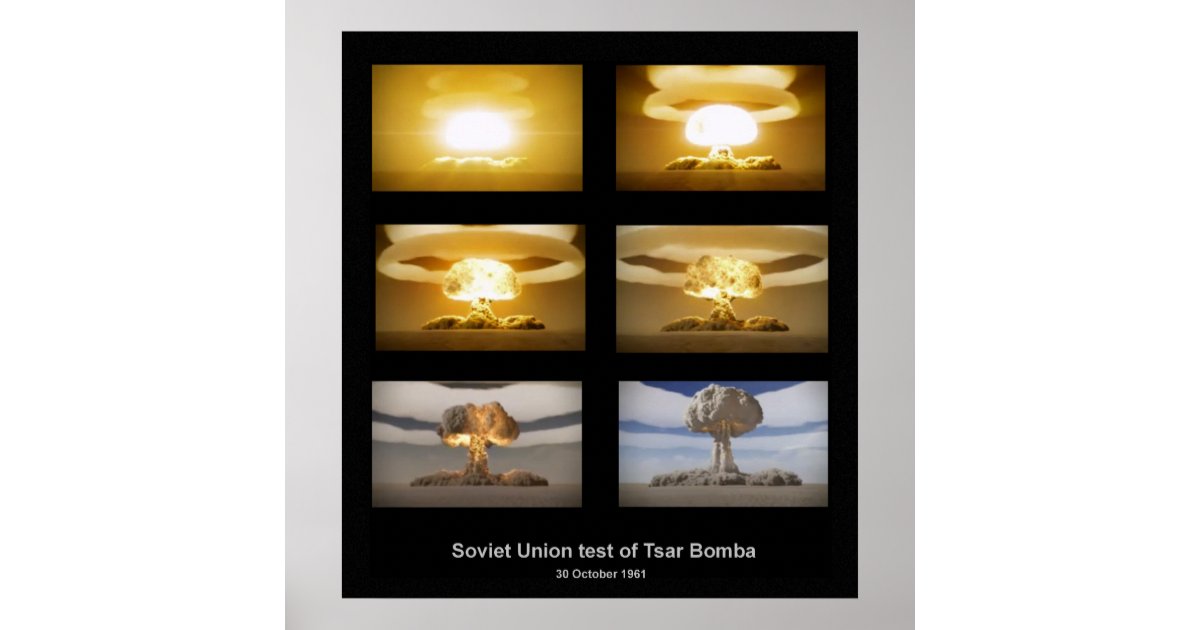 USSR Tsar Bomba-poster Poster | Zazzle.nl