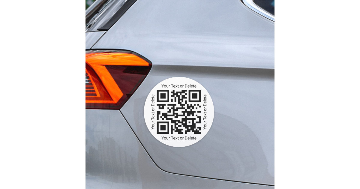 Uw QR Code Professionele Zaken Moderne Ronde Automagneet | Zazzle.nl