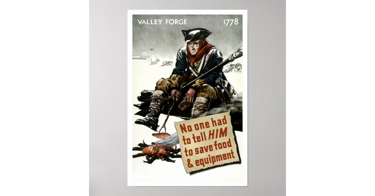 Valley Forge Soldier - WW2 Propaganda Poster | Zazzle.nl