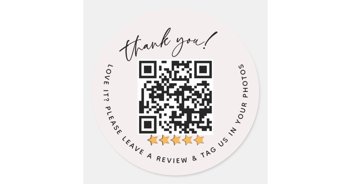 Verpakking QR Code Review Ronde Sticker | Zazzle.nl