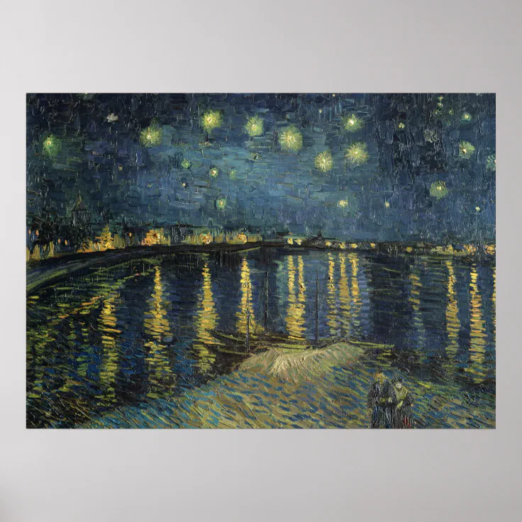 Vincent van Gogh | Sterrennacht over de Rijn Poster | Zazzle.nl