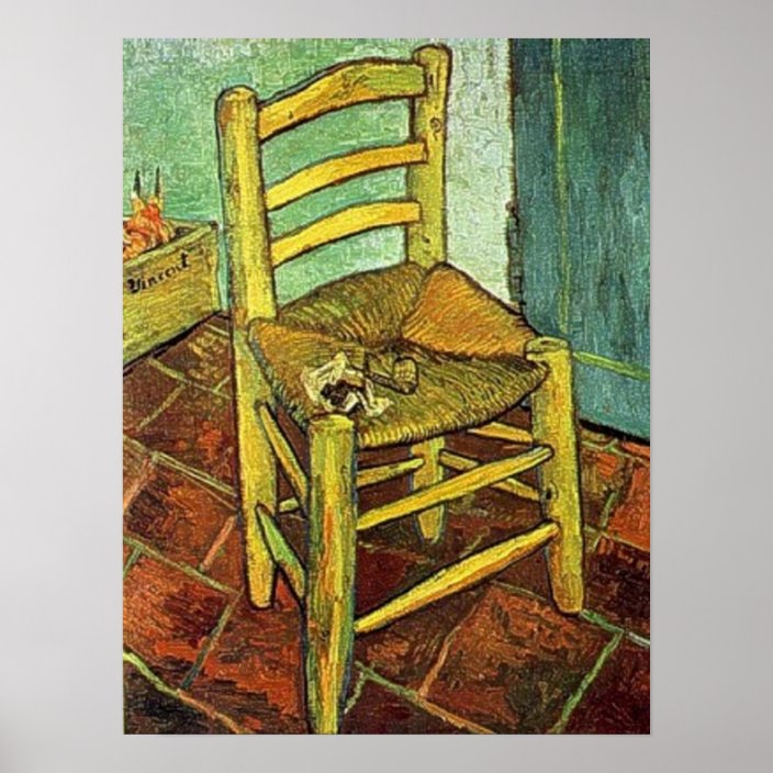Vincent Van Gogh - Vincent's stoel met zijn pijp Poster | Zazzle.nl