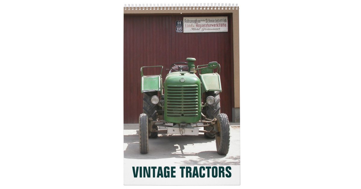 Vintage Tractors 2023 Traktor Kalender | Zazzle.nl
