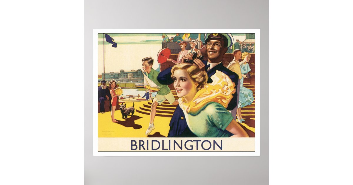Vintage Travel Bridlington England Poster | Zazzle.nl