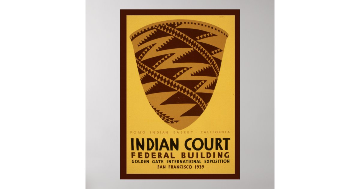 Vintage WPA-Poster voor het federale gebouw van de Poster | Zazzle.nl