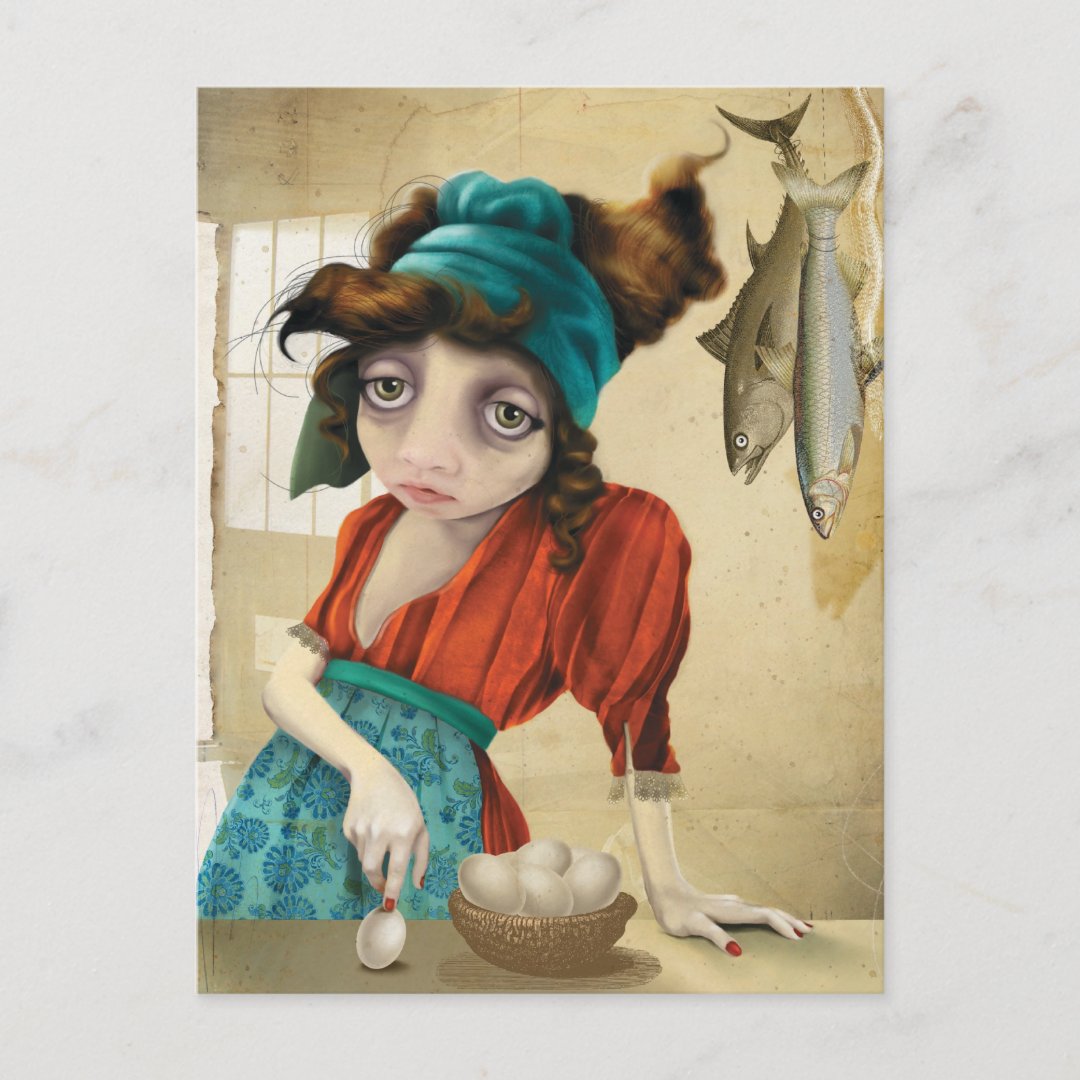 Vis en ei briefkaart | Zazzle.nl