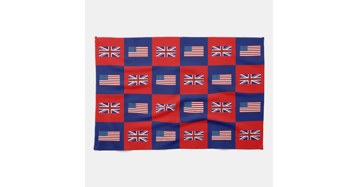 Vlag van de VS en VK Theedoek | Zazzle.nl