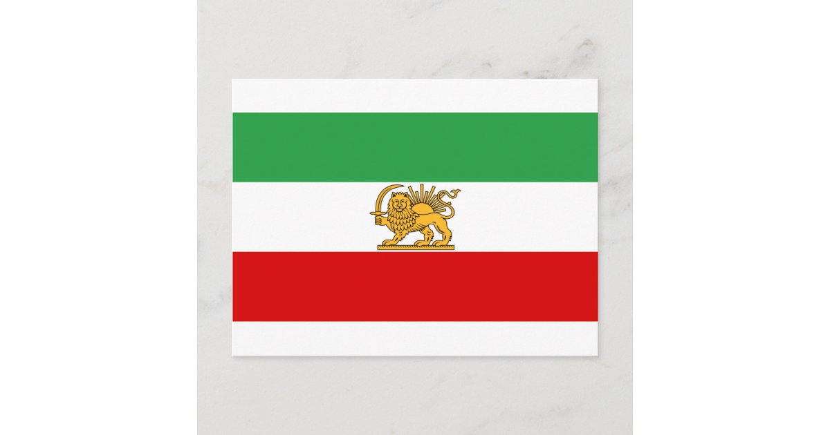 Vlag van Perzië/Iran (1964-1980) Briefkaart | Zazzle.nl