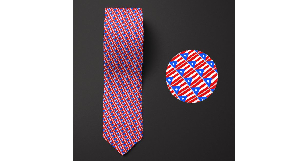 Vlag van Puerto Rico Patroon Stropdas | Zazzle.nl
