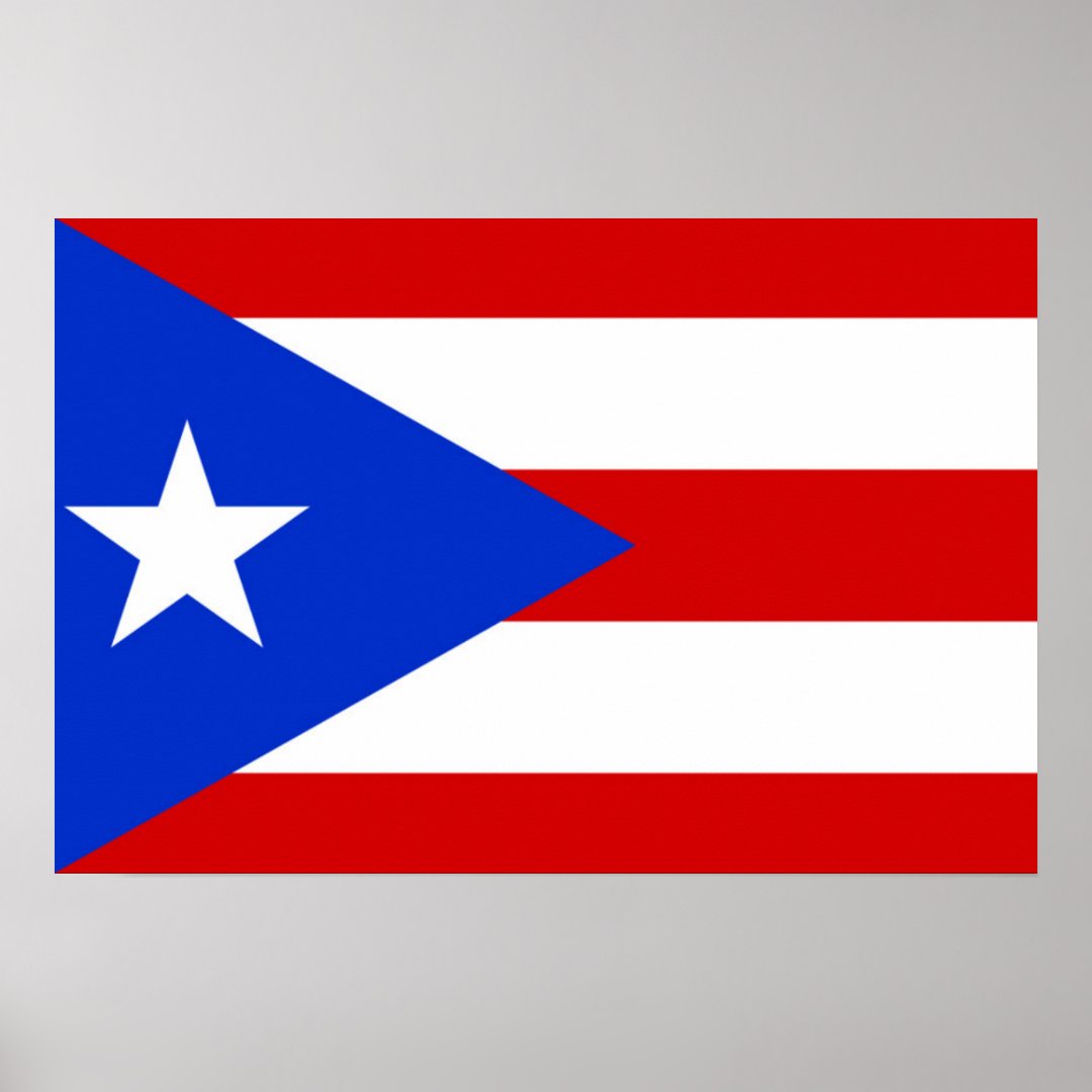 Vlag van Puerto Rico Poster | Zazzle.nl
