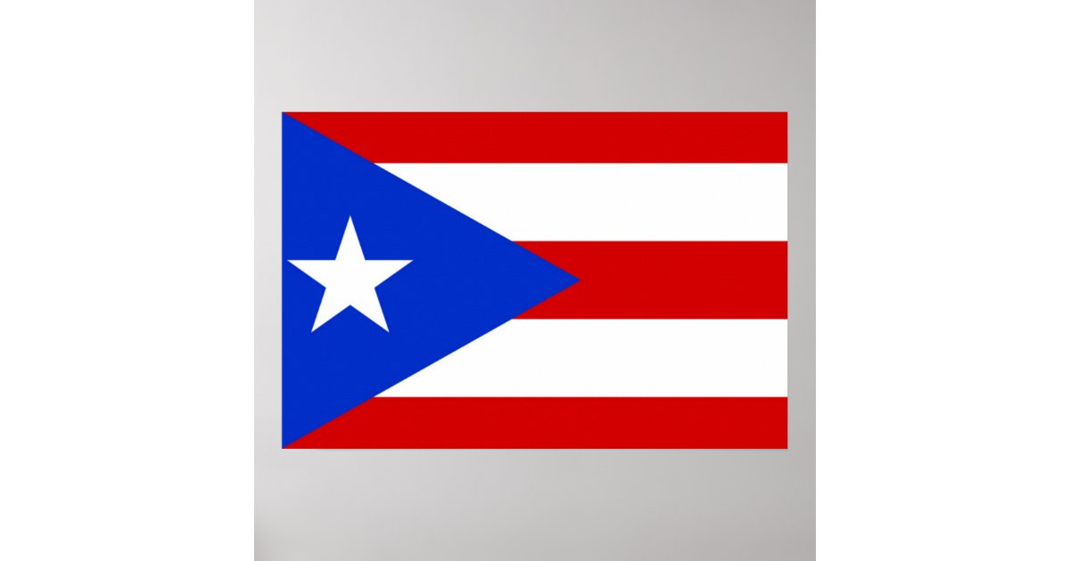 Vlag van Puerto Rico Poster | Zazzle.nl