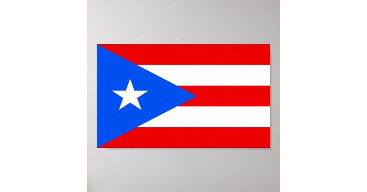 Vlag van Puerto Rico Poster | Zazzle.nl