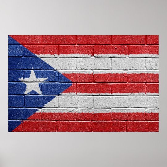 Vlag van Puerto Rico Poster | Zazzle.nl