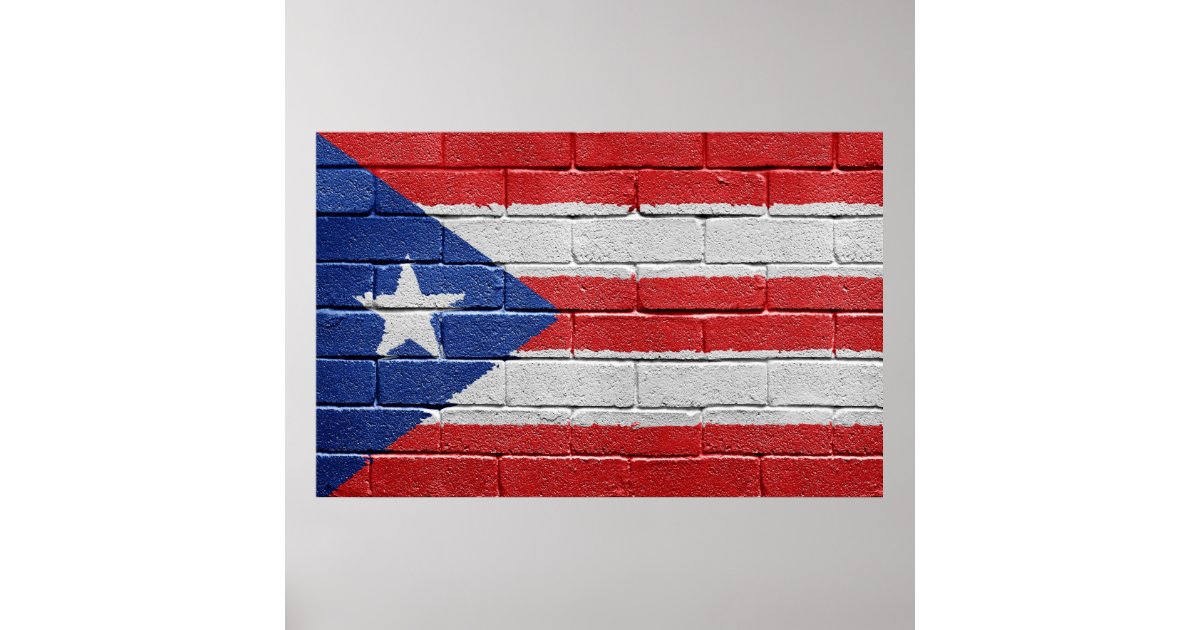 Vlag van Puerto Rico Poster | Zazzle.nl