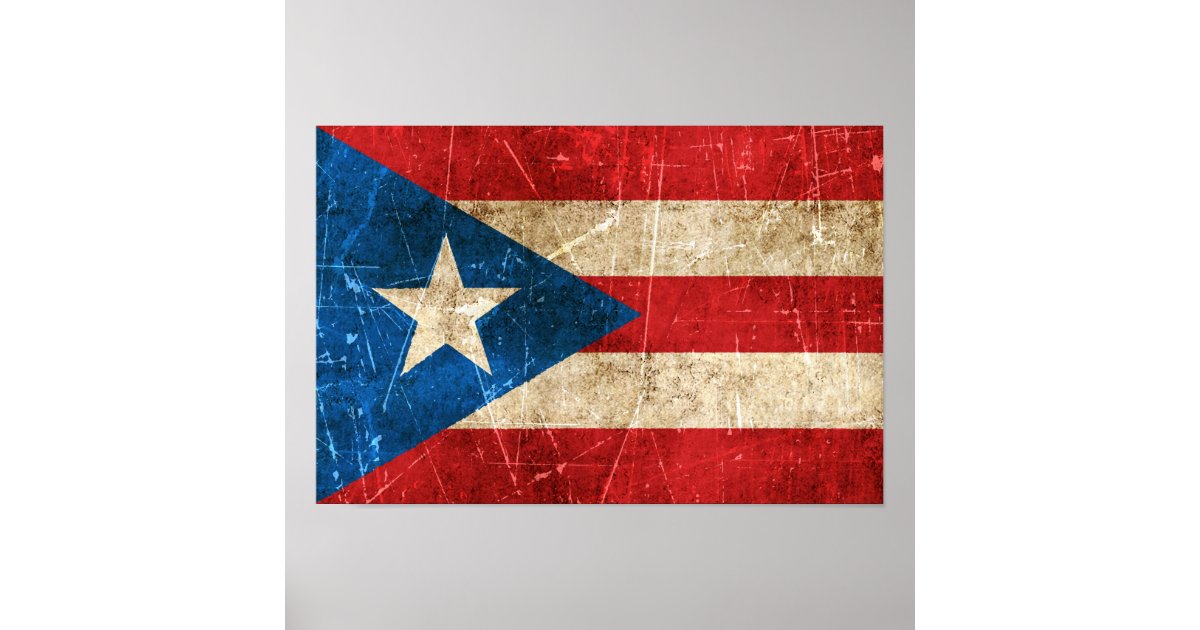 vlag van Puerto Rico Poster | Zazzle.nl