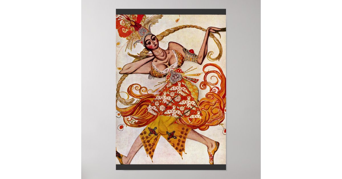 Voor Ballettfigurine: Firebird by Bakst Léon (best Poster | Zazzle.nl