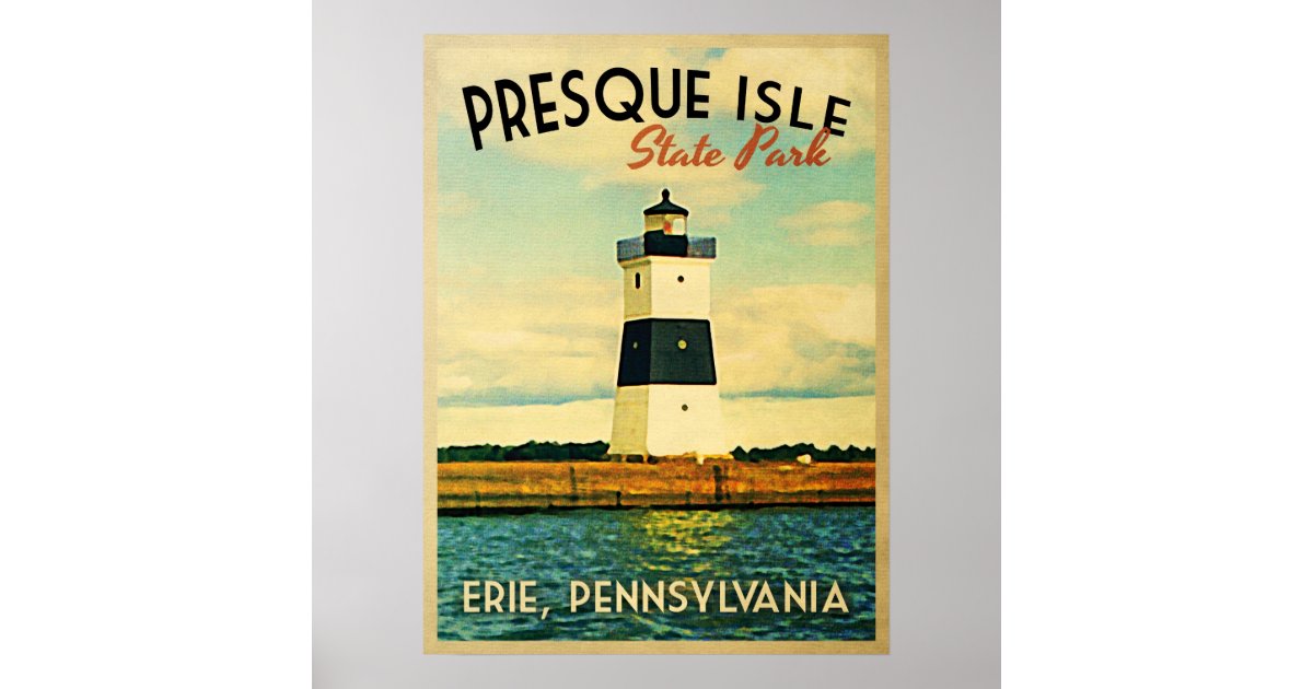 Vuurtoren van Presque Isle Poster | Zazzle.nl