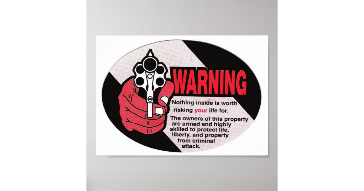 Waarschuwing - niets in het binnenste van de werel poster | Zazzle.nl