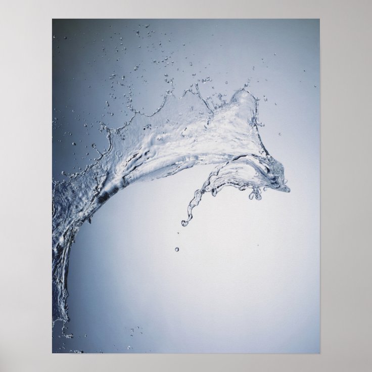 Water Splash Poster | Zazzle.nl