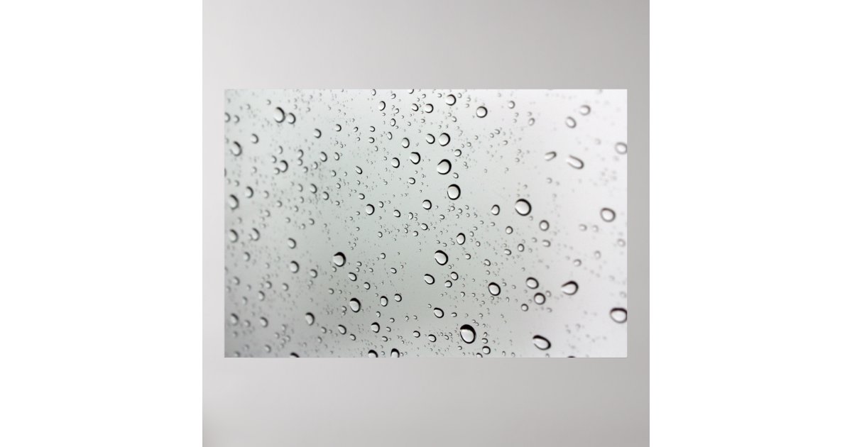 Waterdruppels op glas poster | Zazzle.nl