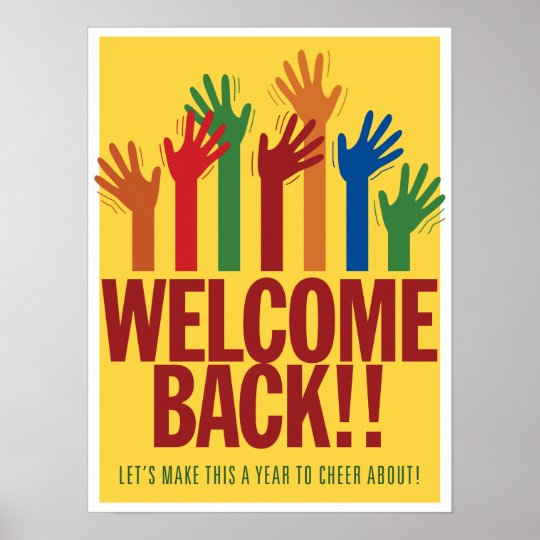 Welkom terug. ASL-poster. Poster | Zazzle.nl