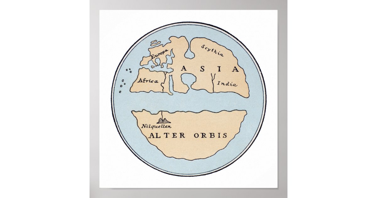 WERELDKAART, 1STE EEUW POSTER | Zazzle.nl