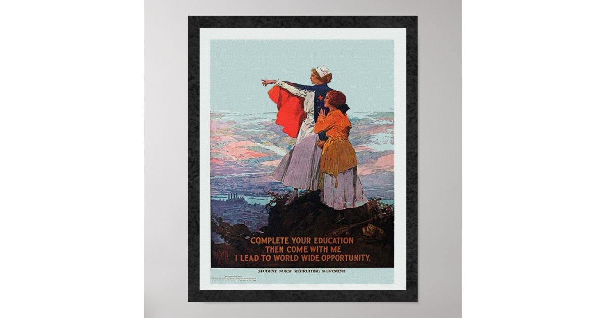Wereldoorlog 1 Student verpleegkundige werving Poster | Zazzle.nl