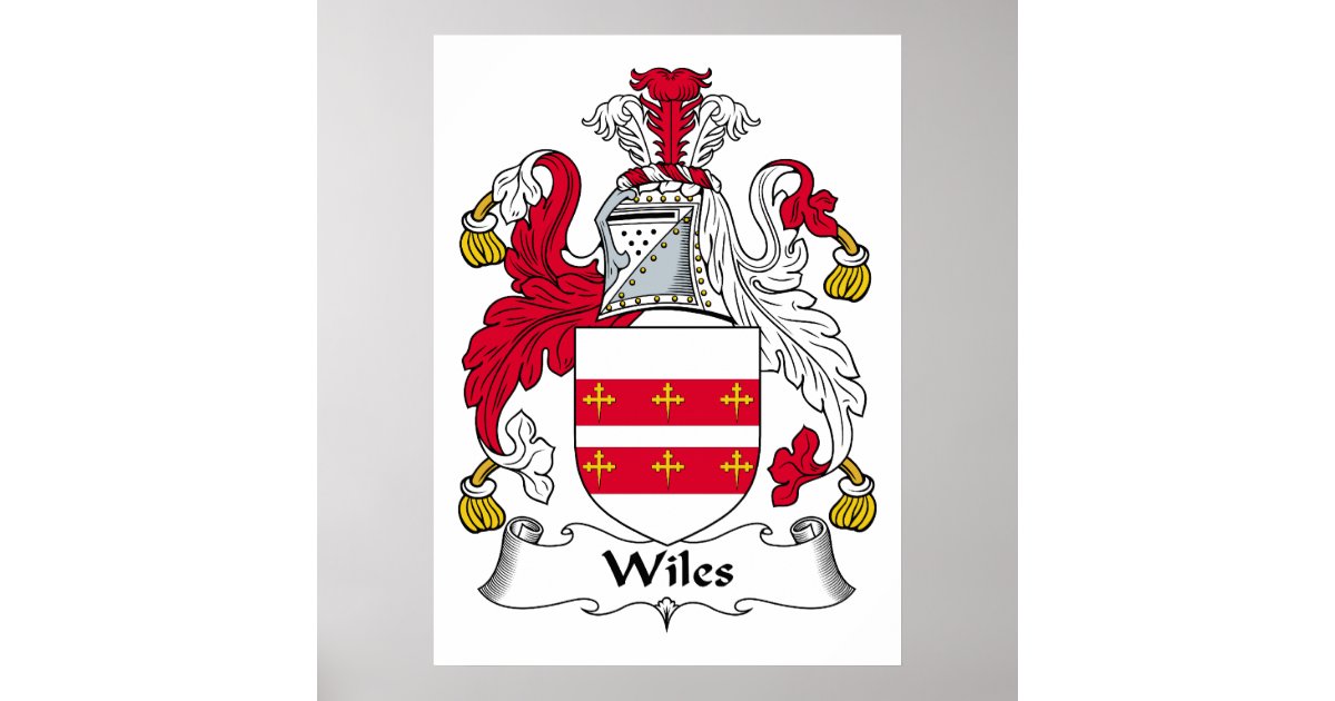 Wiles Family Crest Poster | Zazzle.nl