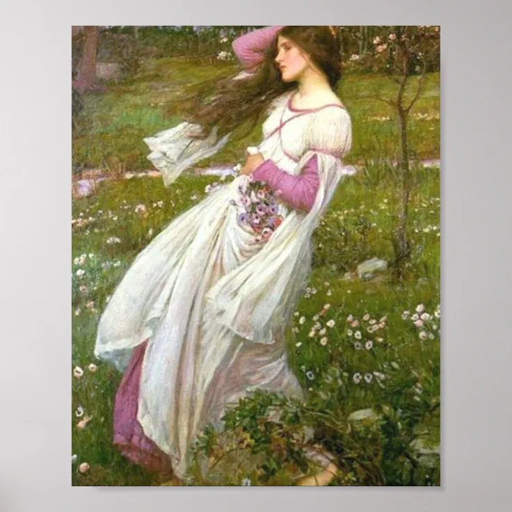 Windbloemen John William Waterhouse Poster | Zazzle.nl