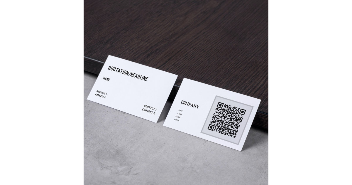 witte minimalist - QR-code - Visitekaartje | Zazzle.nl