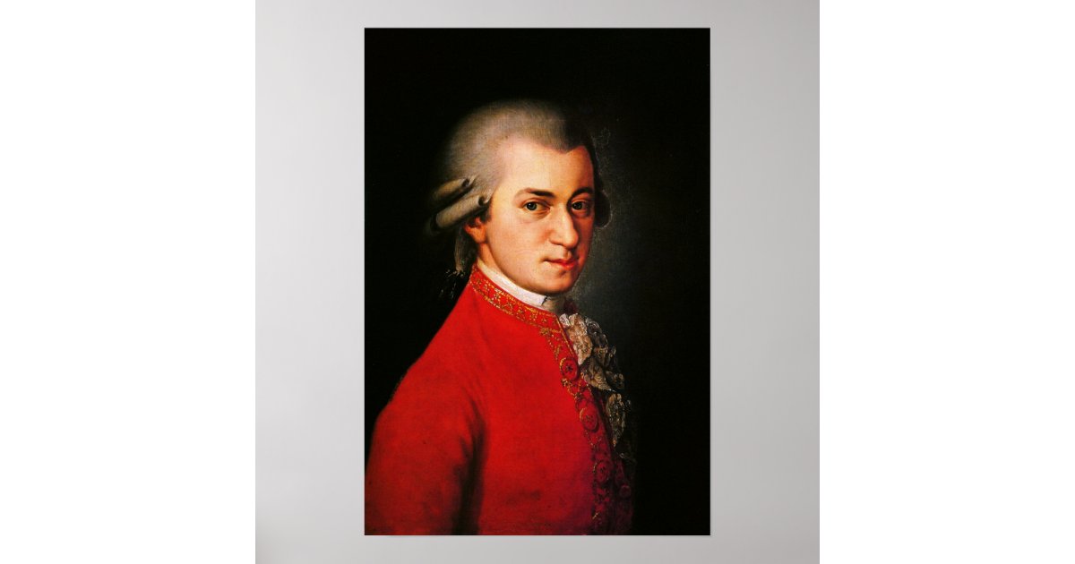 Wolfgang Amadeus Mozart portret Poster | Zazzle.nl