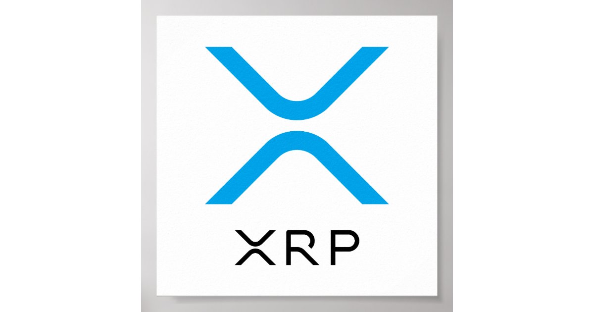 XRP ripple Blue en Black Logo | POSTER | Zazzle.nl