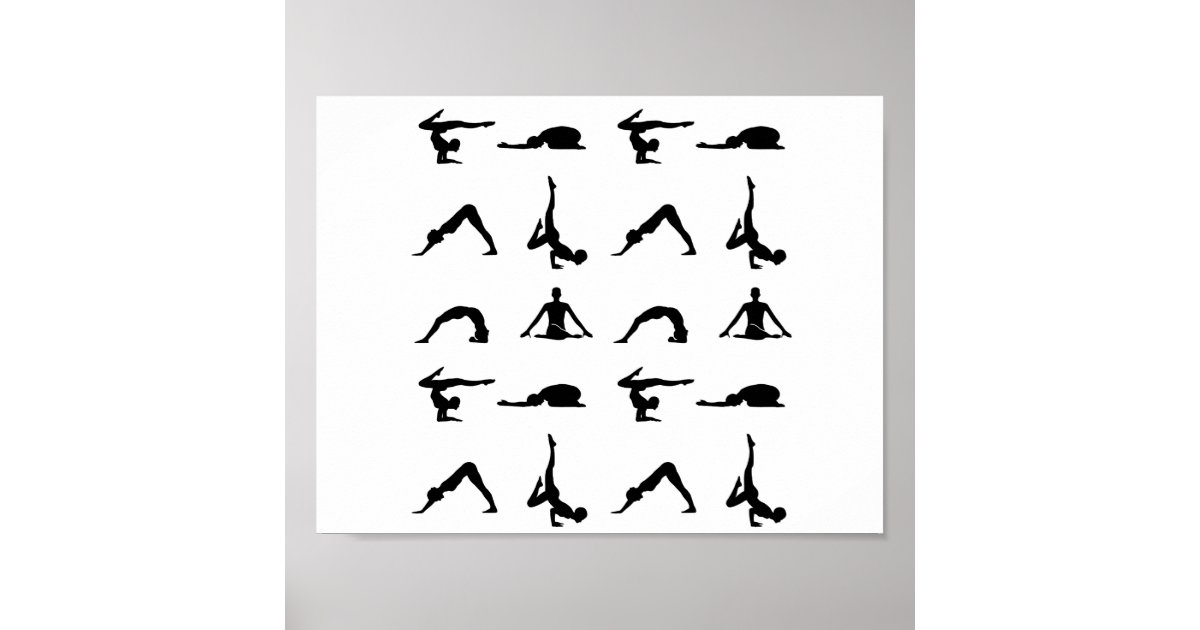 Yoga pose poster | Zazzle.nl