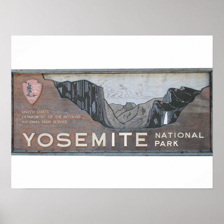 Yosemite Welcome Sign Briefkaart Poster | Zazzle.nl