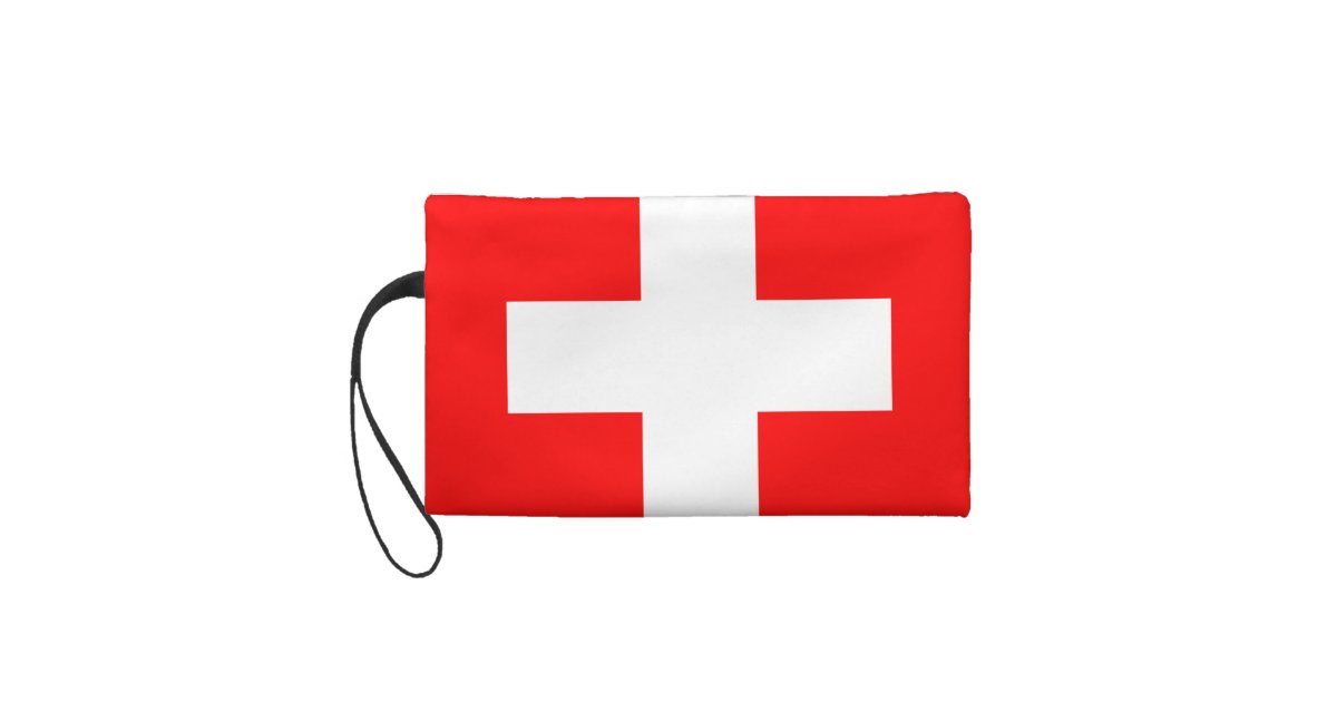 Zwitserse vlag I Love Zwitserland Red and White Wristlet | Zazzle.nl